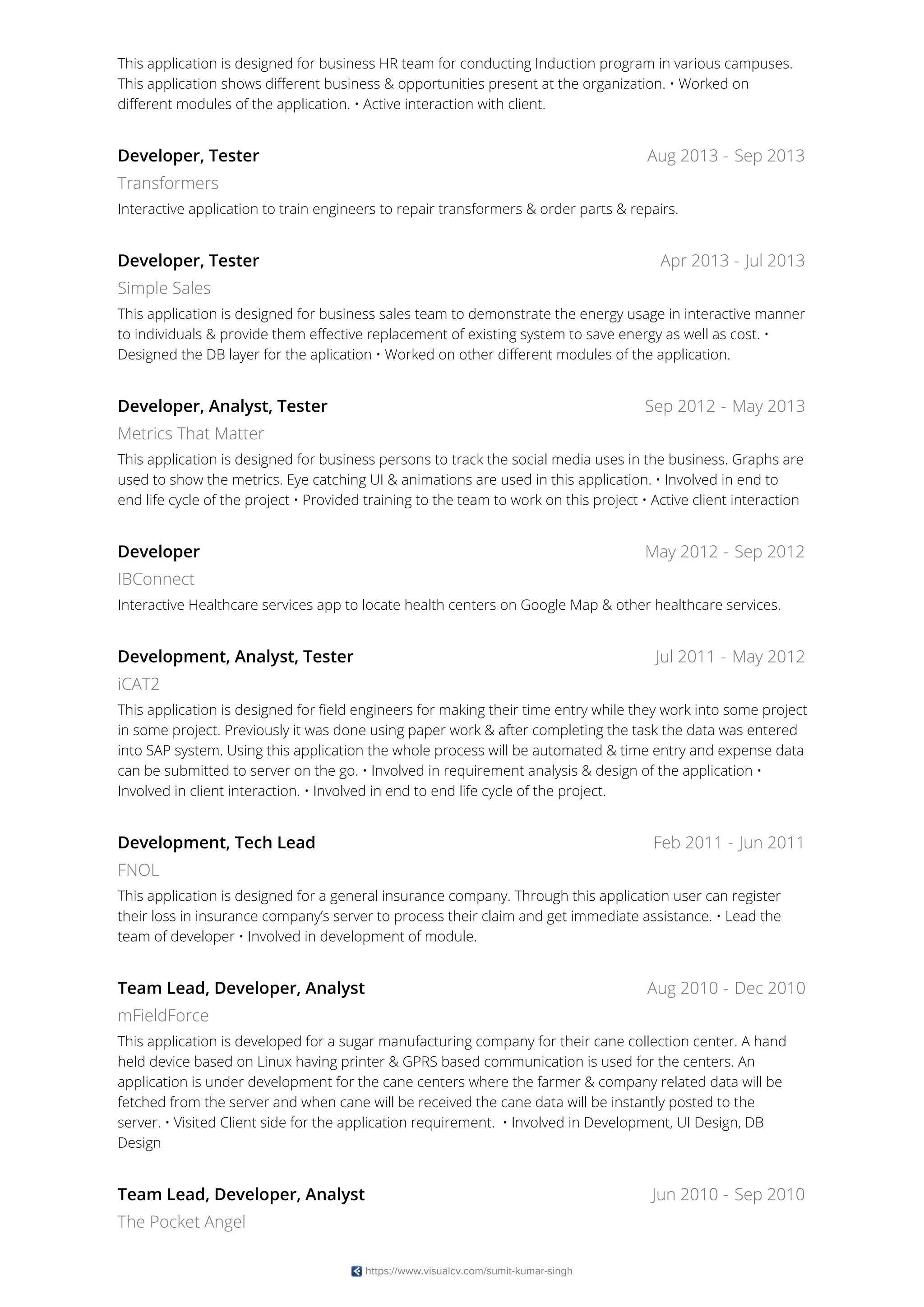 Sumit Kumarsinghvisualcvresume Pdf Operating Systems Computer Software And Applications