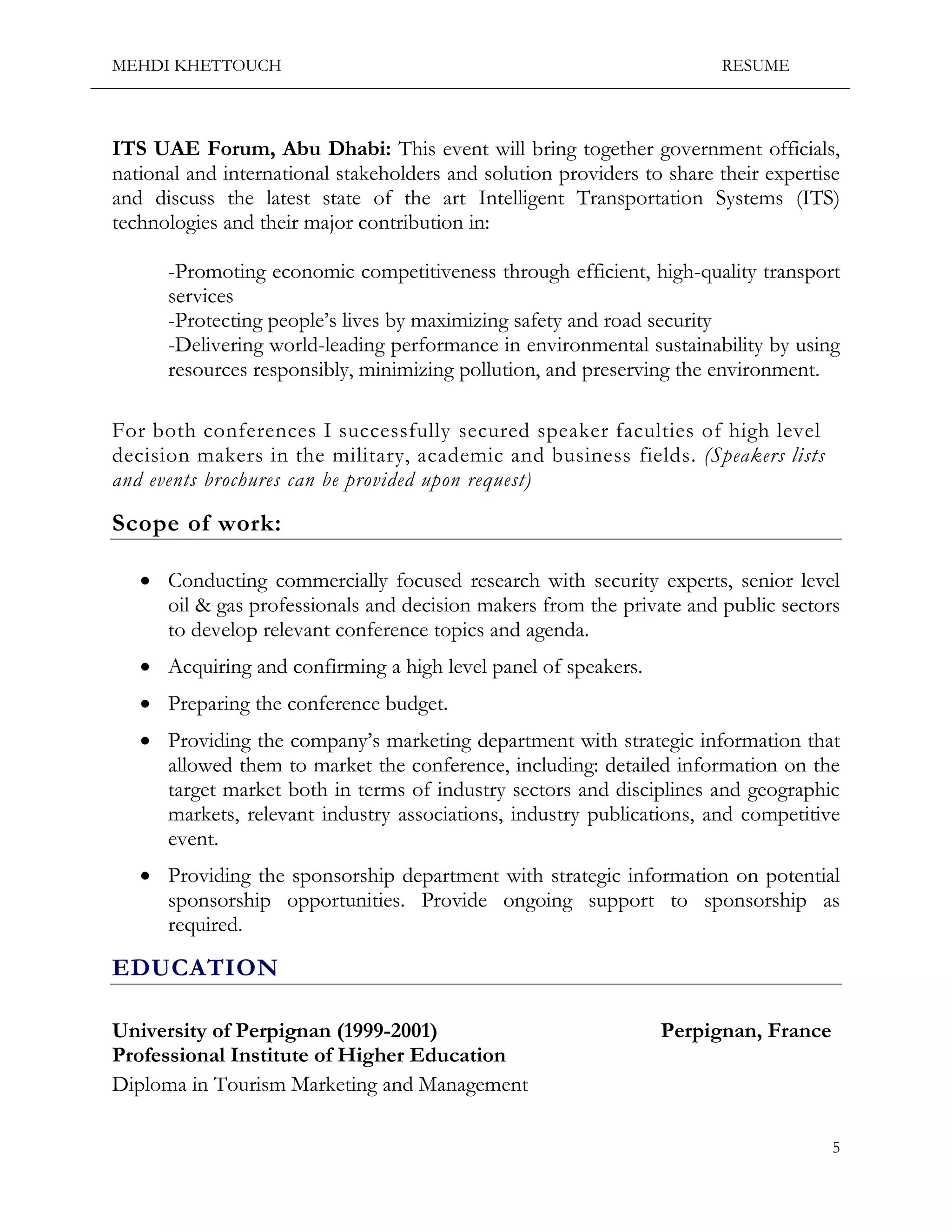 MEHDI KHETTOUCH Resume | PDF