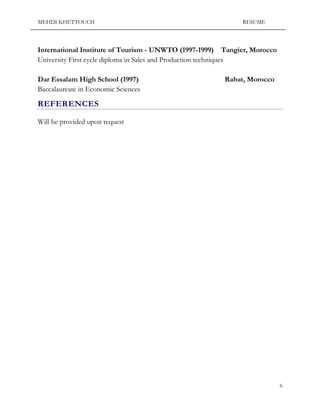 MEHDI KHETTOUCH Resume | PDF