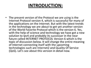 internet protocol version6 | PPT