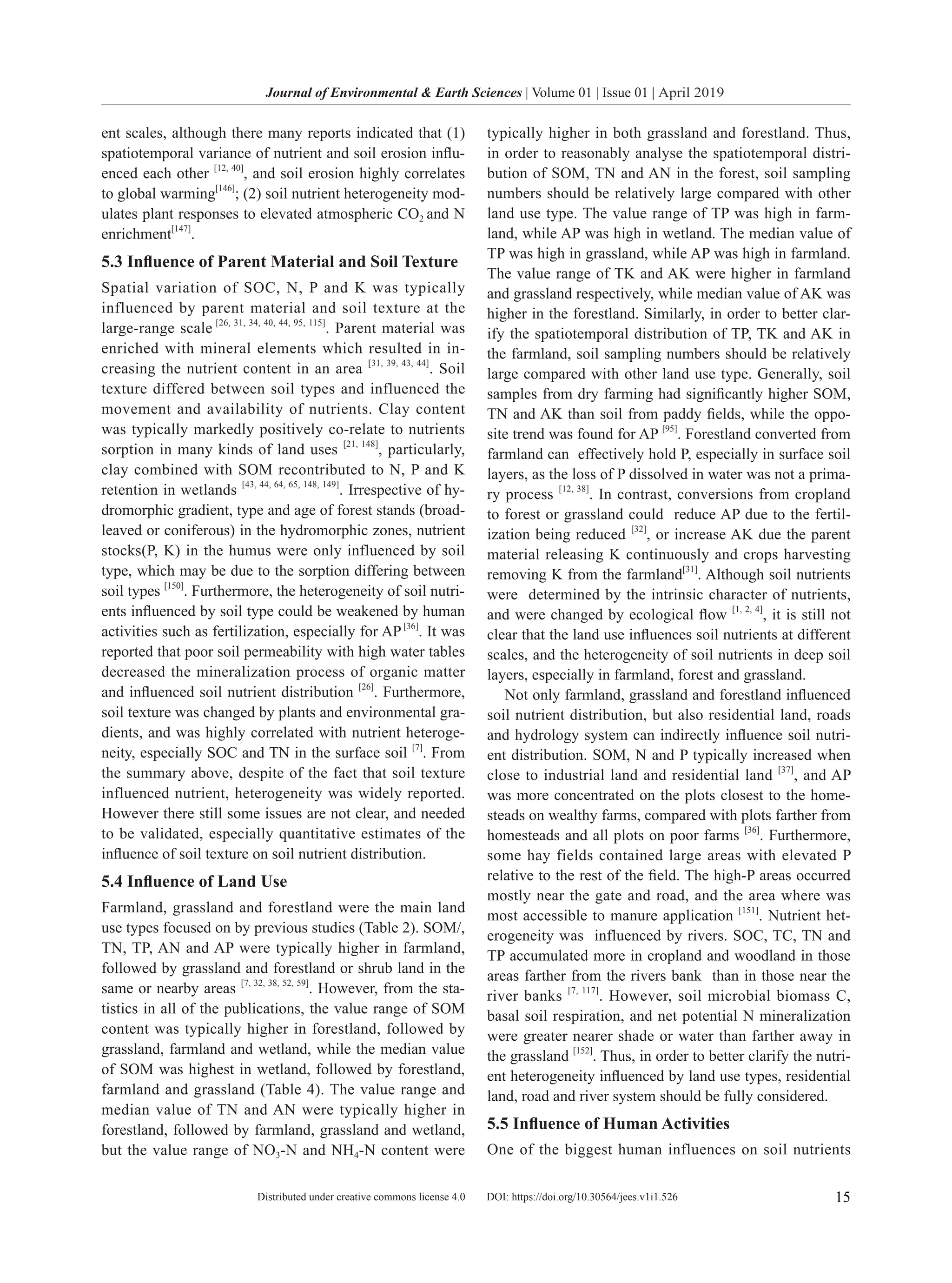Heterogeneity of Soil Nutrients: A Review of Methodology, Variability and Impact Factors | PDF