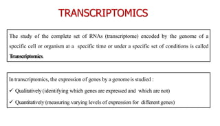 Transcriptomics approaches | PPTX