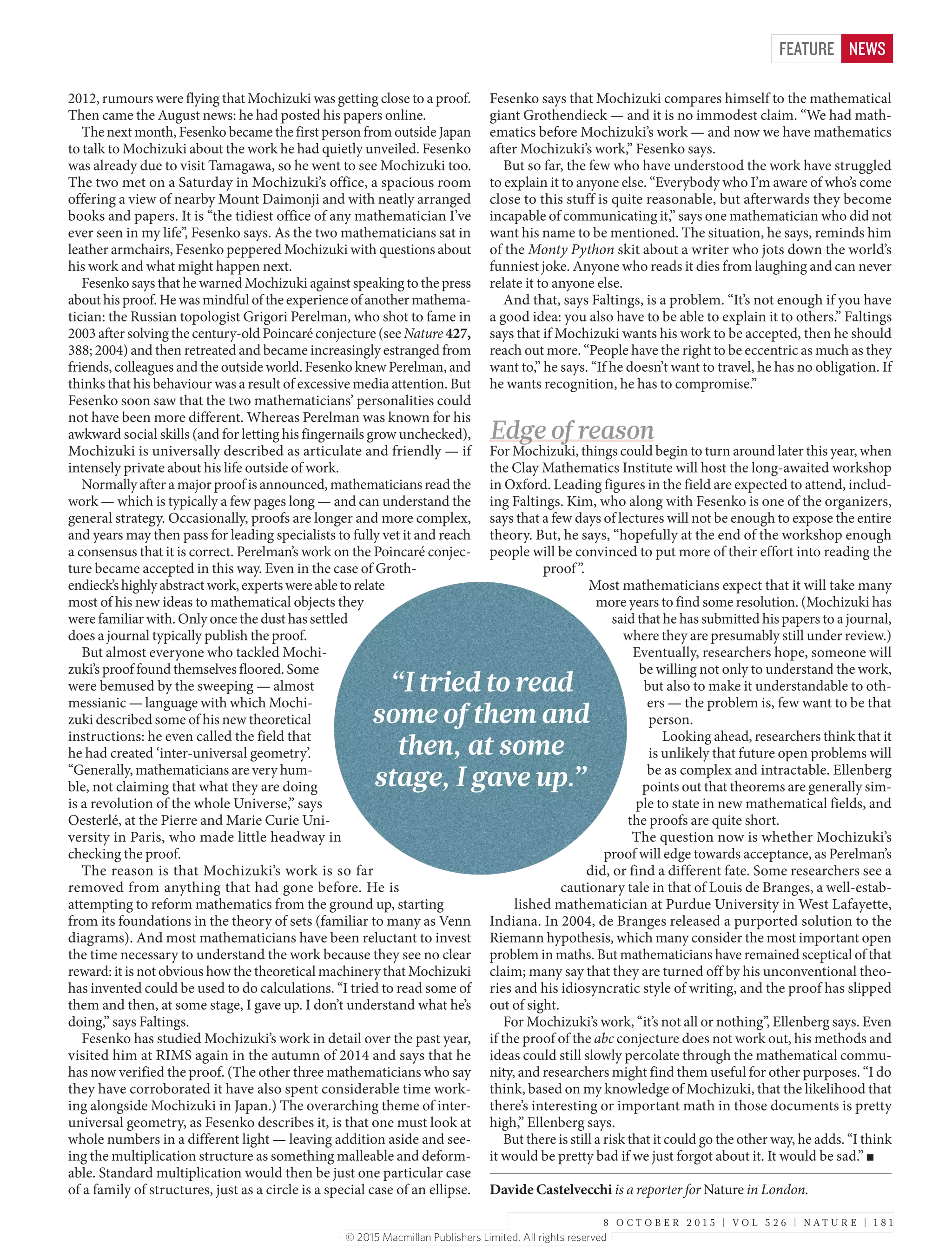 NATURE MAGAZINE | PDF