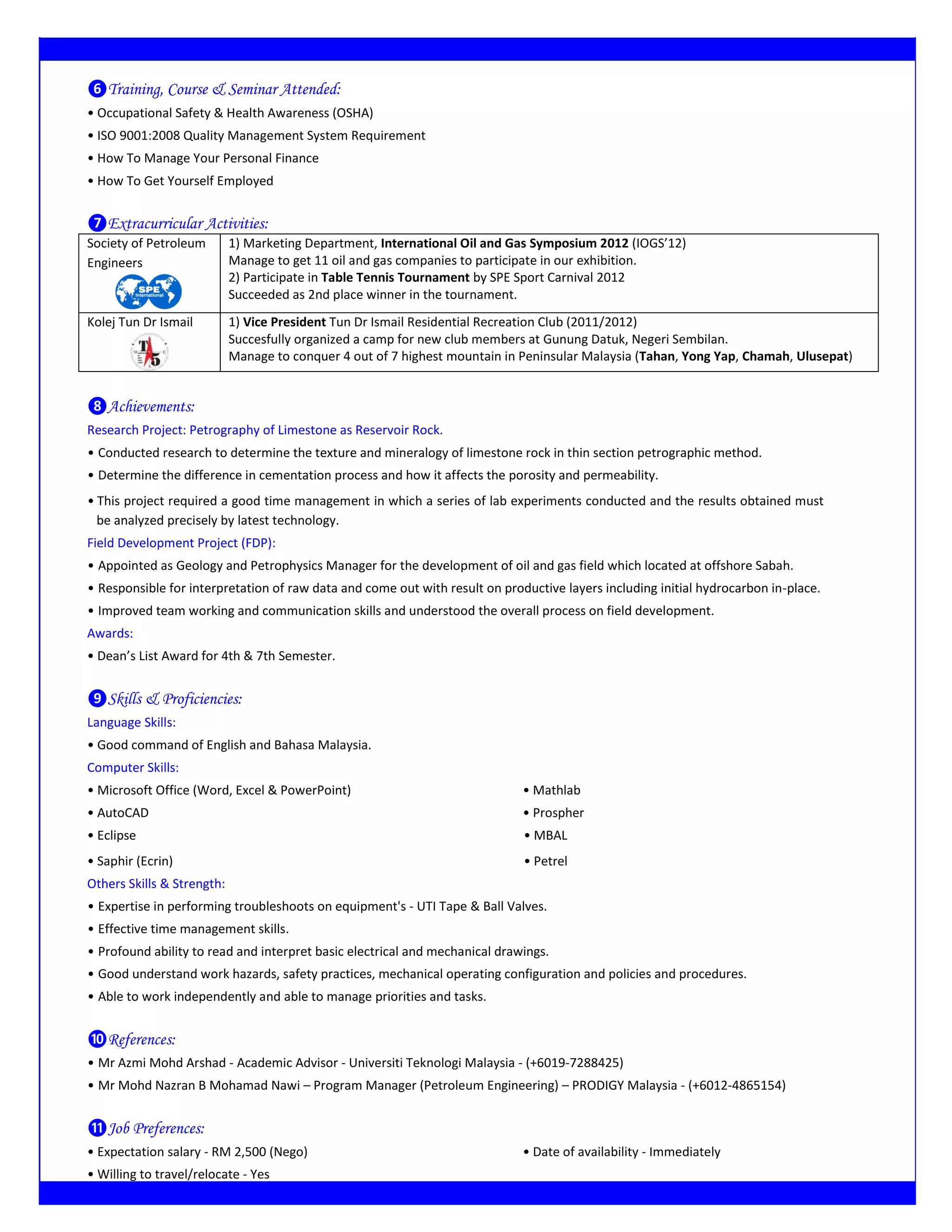 Muhamad Khairizuwan_Resume | PDF | Geology | Science