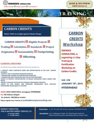 Brochure- Carbon Credits Training-16th January | PDF