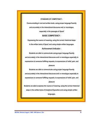 MODUL KLS XI UNIT 5 spoof FUNNY STORY | PDF