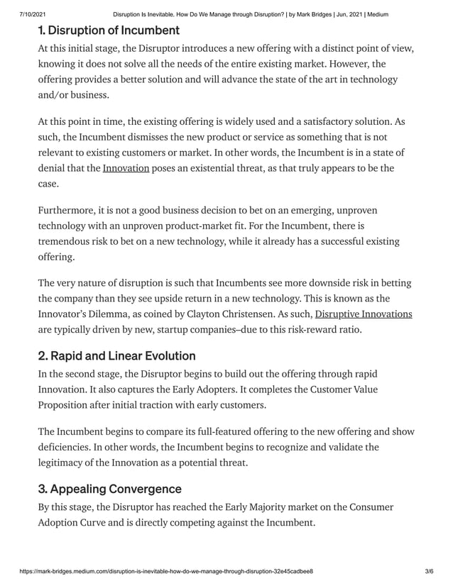 4 Stages of Disruption | PDF