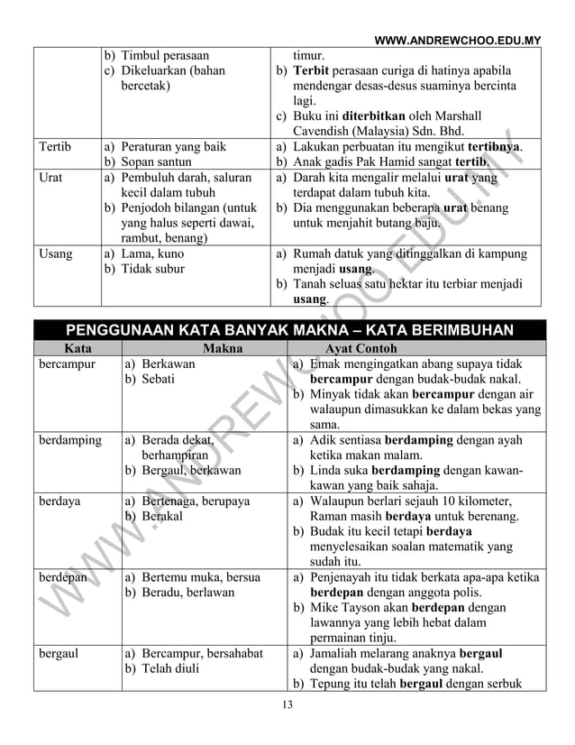 52656347 penggunaan-kata-banyak-makna | PDF
