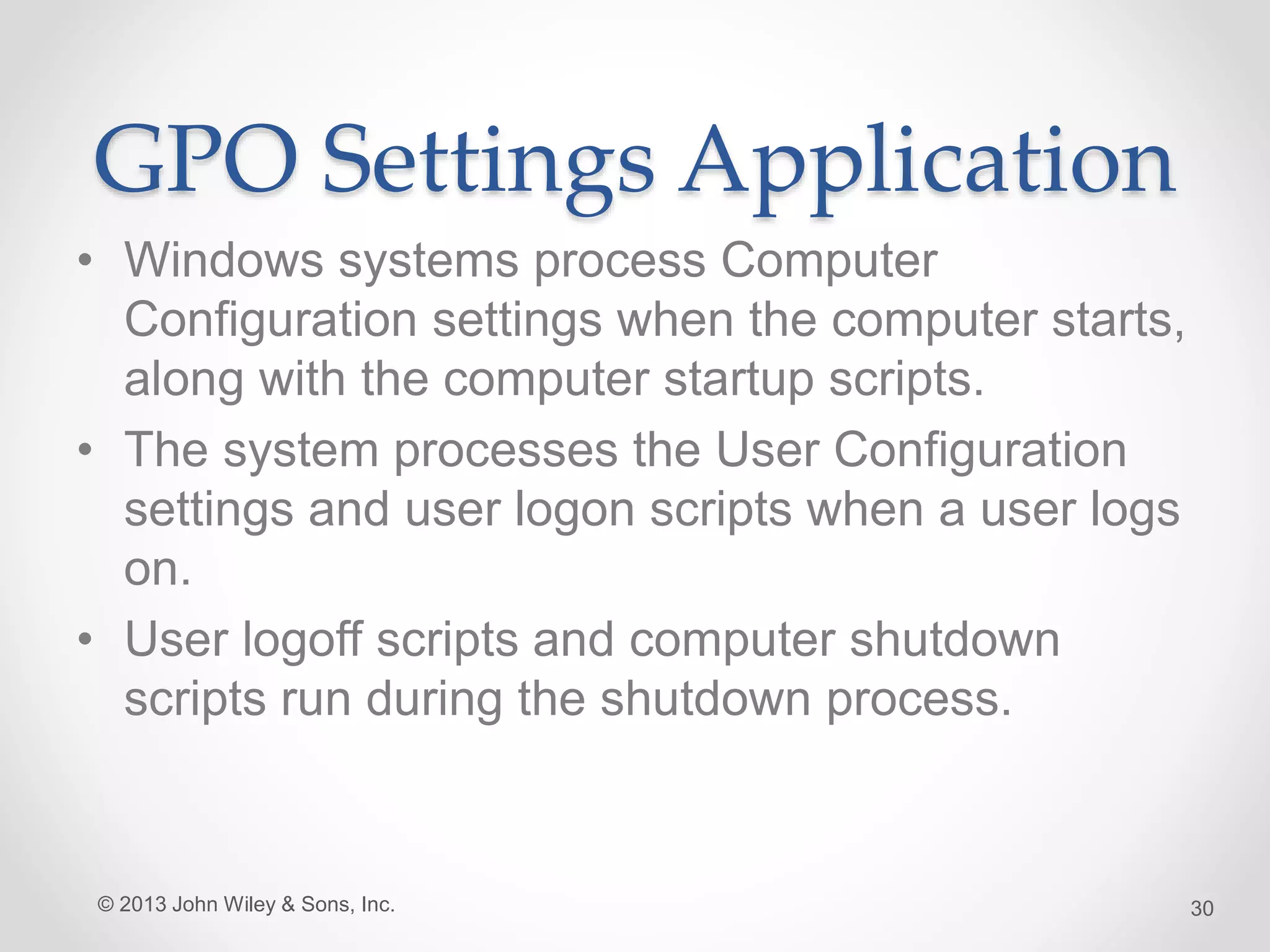 Group policy objects | PPT