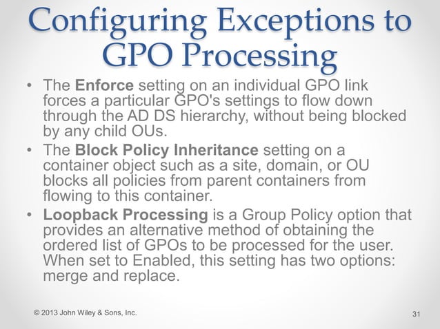 Group policy objects | PPT