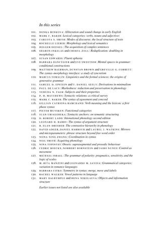 Network Morphology A Defaultsbased Theory Of Word Structure Brown | PDF