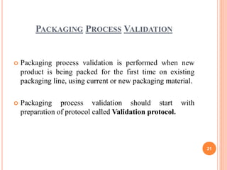 Packaging validation | PPTX