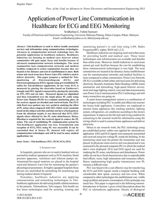 Application of Power Line Communication in Healthcare for ECG and EEG ...