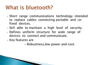 Bluetooth Based Smart Sensor Network By SAIKIRAN PANJALA | PPTX ...