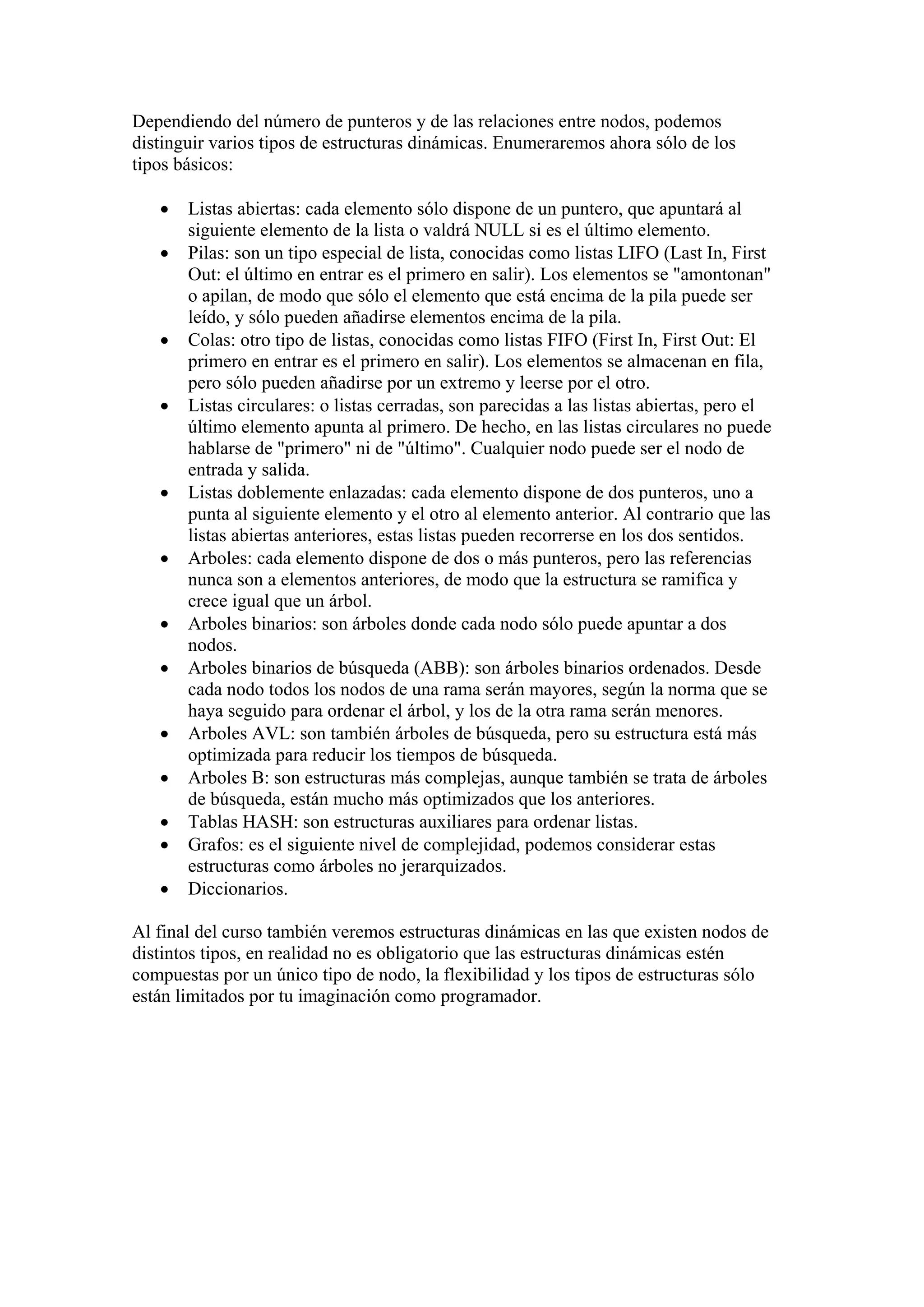 Estructura de datos, pilas, árboles, colas, listas | PDF