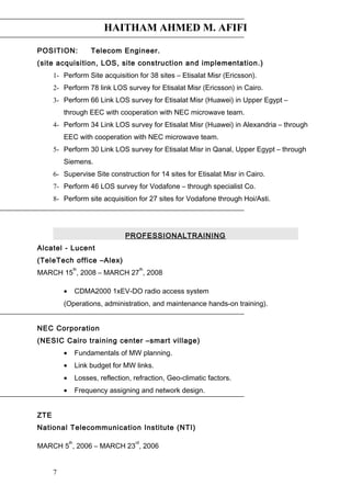 haitham_afifi_CV | DOC | Civil Engineering Industry | Industries