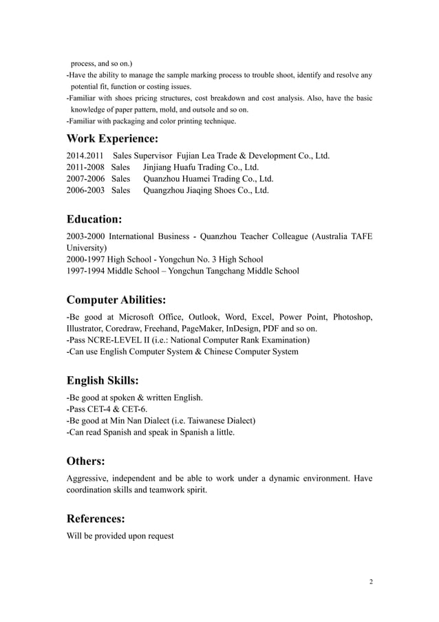 ROGER - 个人英文简历 - RESUME | PDF