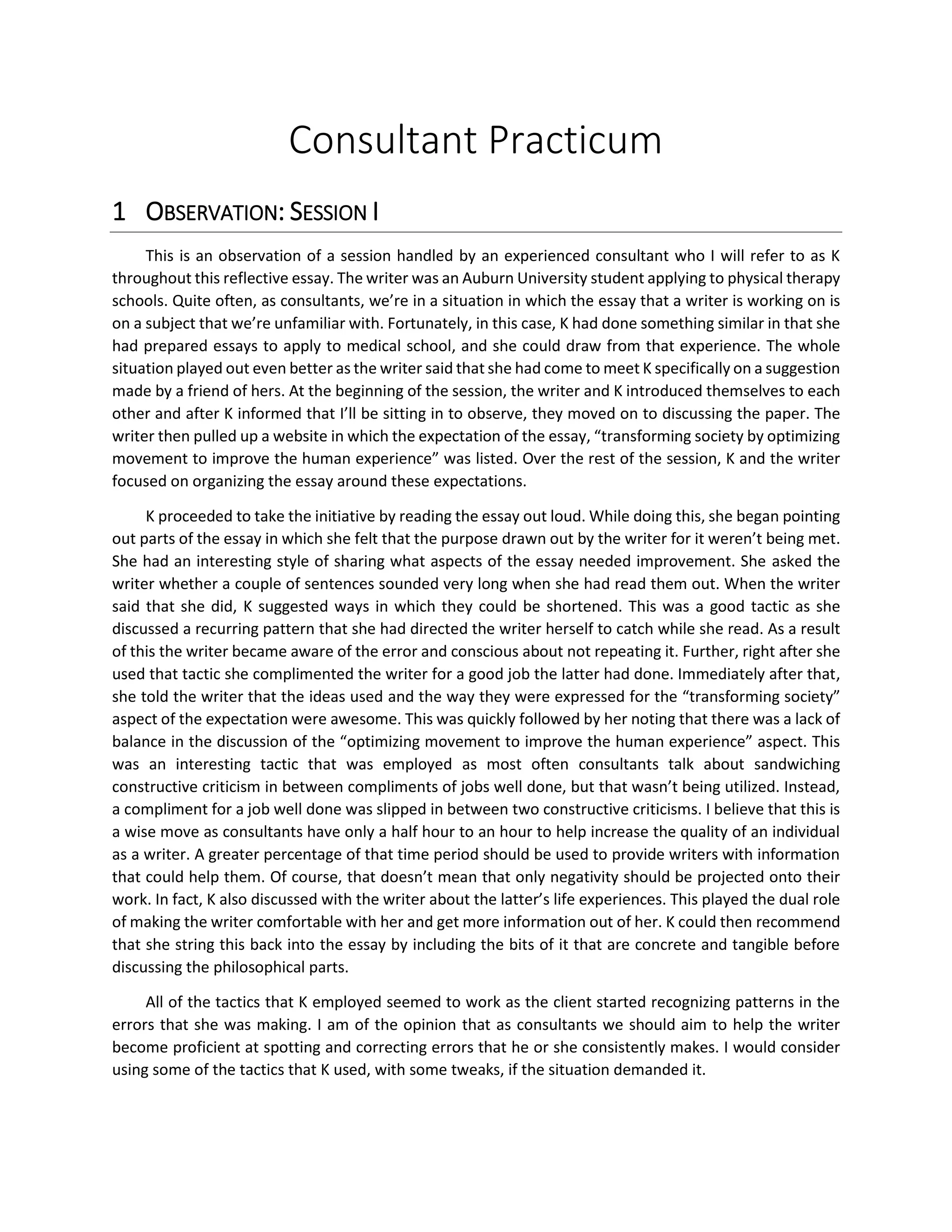 Consultant Practicum for LinkedIn | PDF