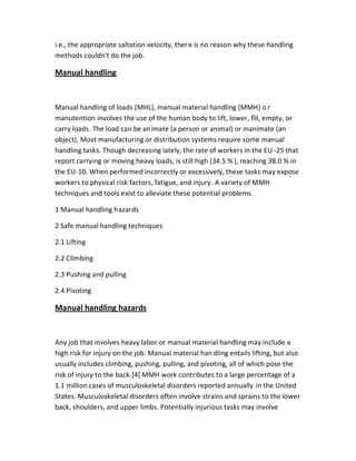 material-handling-techniqe | PDF
