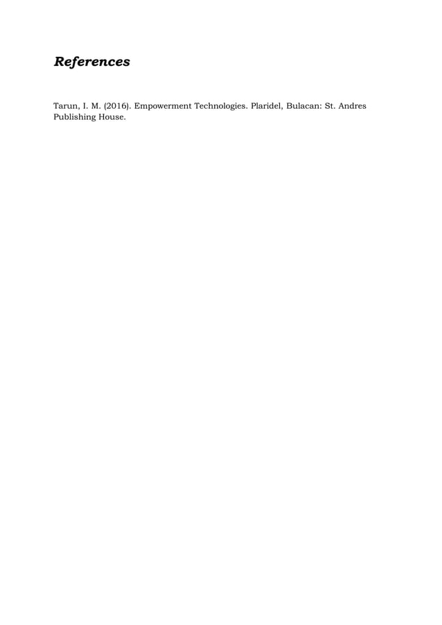 Empowerment Technologies Quarter 1 – Module 3: Contextualized Online ...