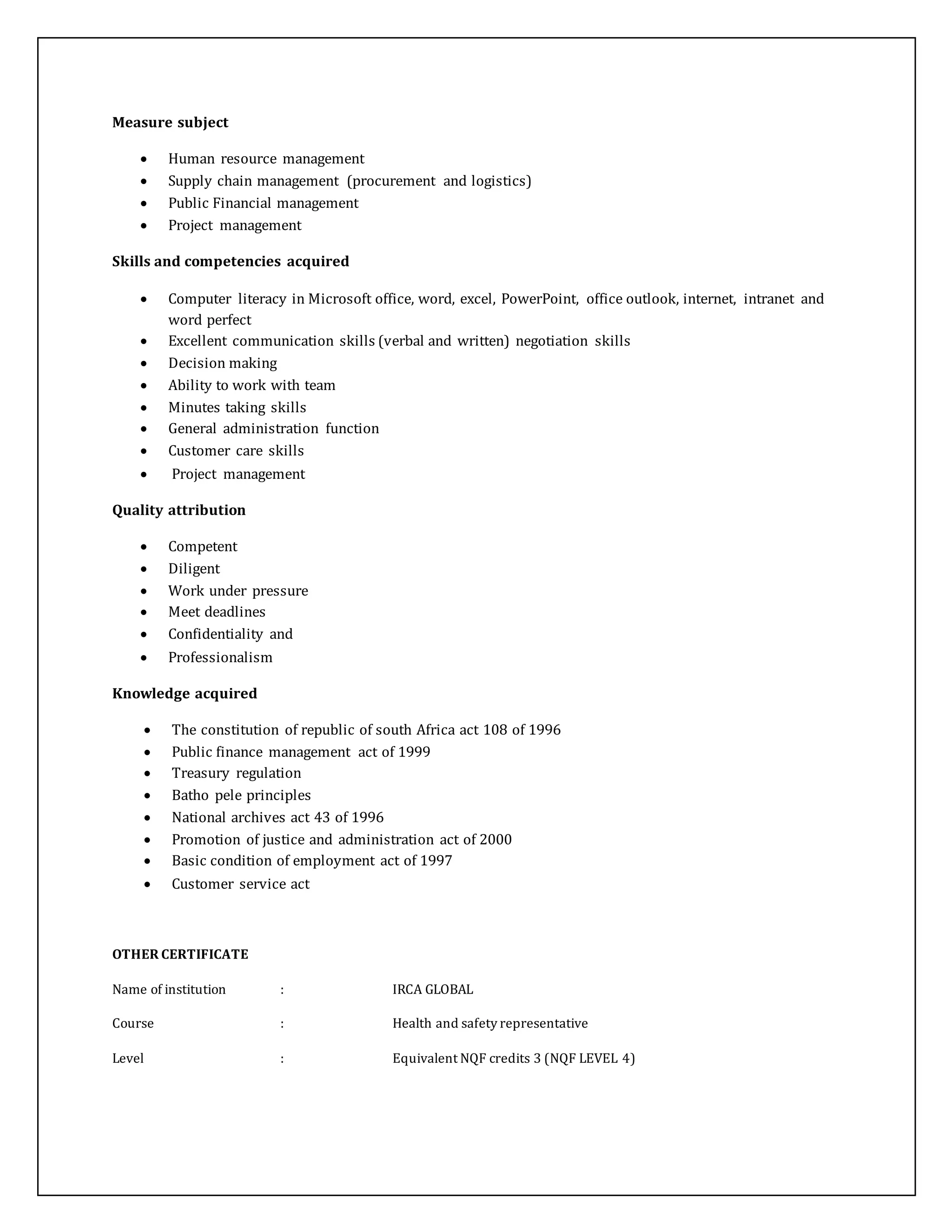CURRICULUM VITAE of SIMPHIWE C. NXUMALO (1) | DOCX