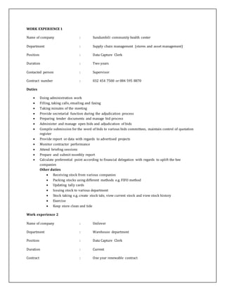 CURRICULUM VITAE of SIMPHIWE C. NXUMALO (1) | DOCX