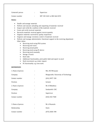 CURRICULUM VITAE of SIMPHIWE C. NXUMALO (1) | DOCX