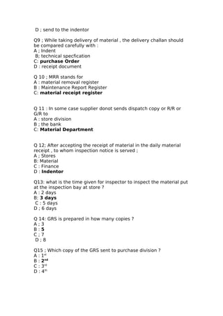 52824441 question-bank-on-materials-management | PDF