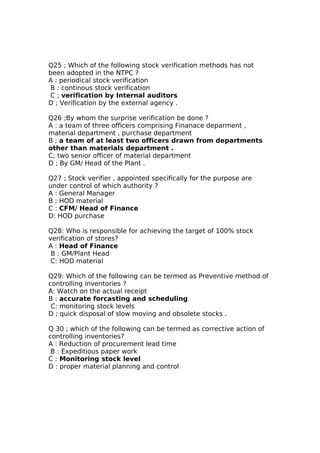 52824441 question-bank-on-materials-management | PDF