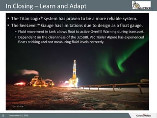 Titan Logix Chemical Tank Overfill Protection Revision 1 | PPT