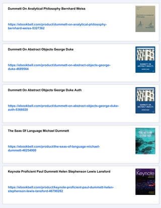 Dummett Philosophy Of Language Green Karen | PDF