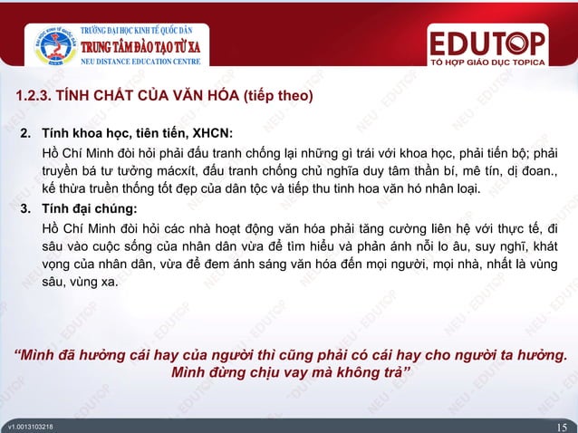 TƯ TƯỞNG HỒ CHÍ MINH VỀ VĂN HÓA, ĐẠO ĐỨC VÀ XÂY DỰNG CON NGƯỜI MỚI | PDF