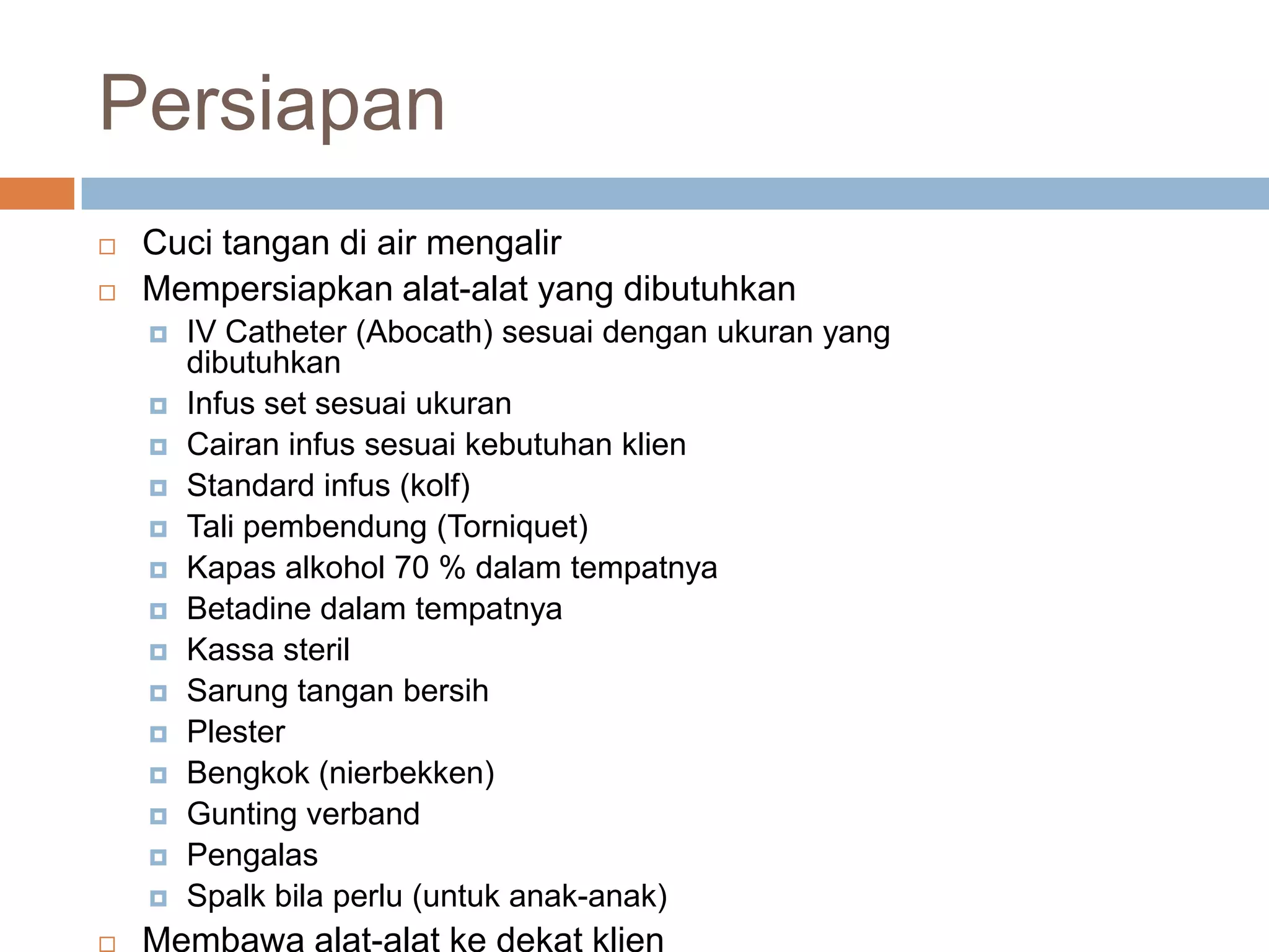 Prosedur Pemasangan Infus | PPTX