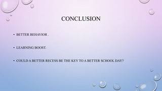 Should Recess be taken out of school Persuasive Speech | PPT