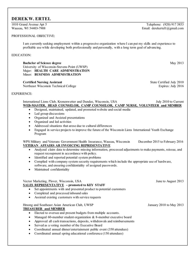RESUME Derek's RESUME v12 | PDF