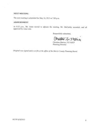 5 29 13 morris county re mcpb minutes | PDF