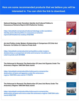 Romania Under Communism Paradox And Degeneration Dennis Deletant | PDF