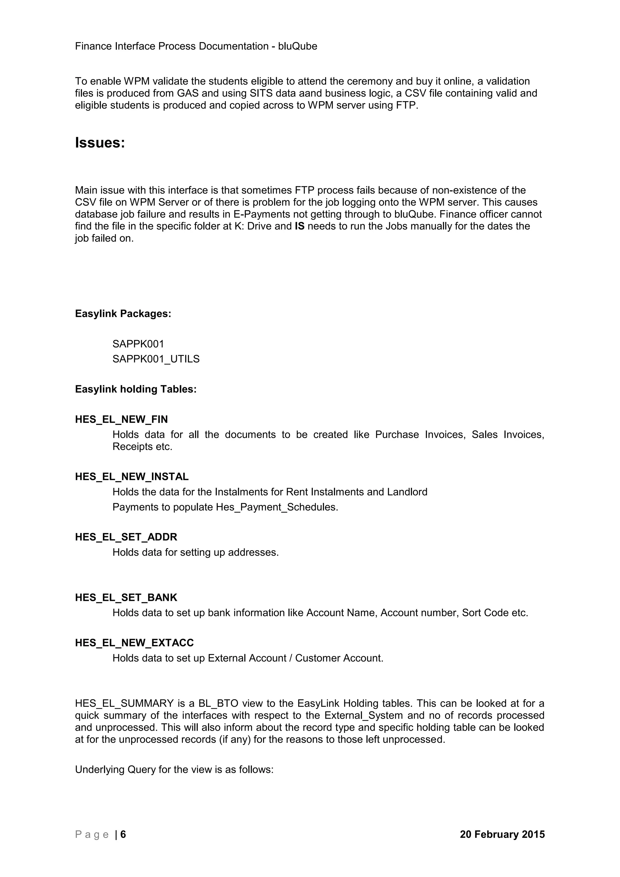 Systems Admin - WPM Interface Process | PDF