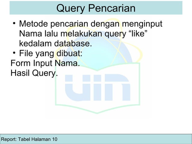 Pertemuan 8 - Report Tabel | PPT