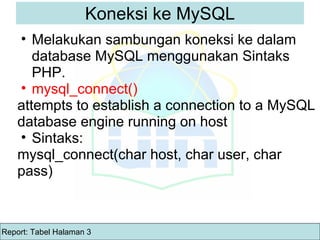 Pertemuan 8 - Report Tabel | PPT