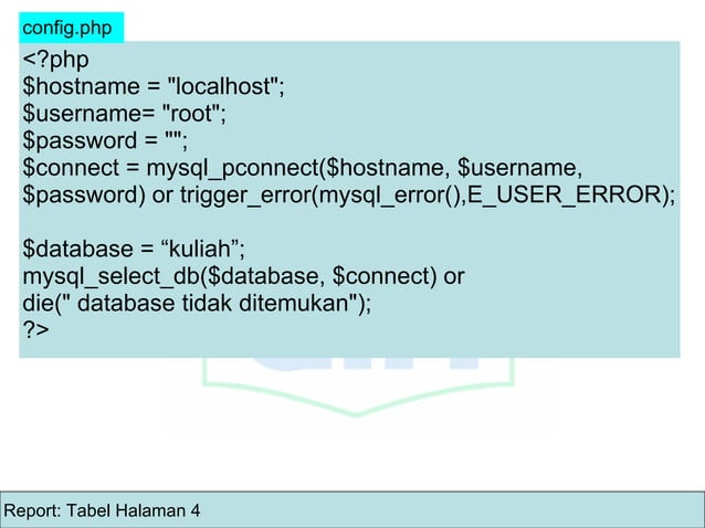 Pertemuan 8 - Report Tabel | PPT