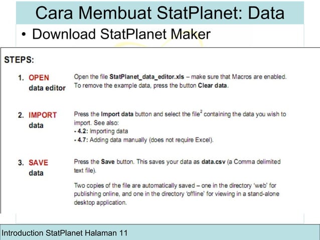 Pertemuan 1 - Introduction StatPlanet | PPT