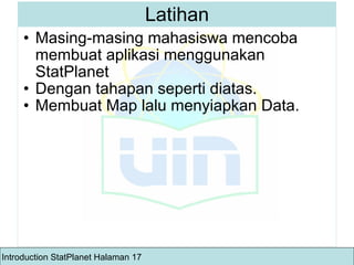 Pertemuan 1 - Introduction StatPlanet | PPT