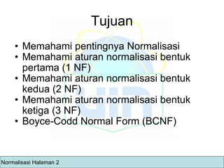 Pertemuan 3 - Normalisasi | PPT