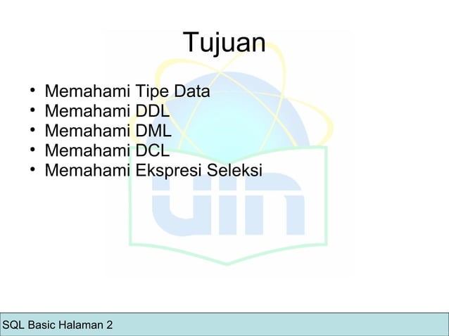 Pertemuan 5 - SQL Basic | PPT