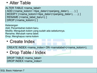 Pertemuan 5 - SQL Basic | PPT