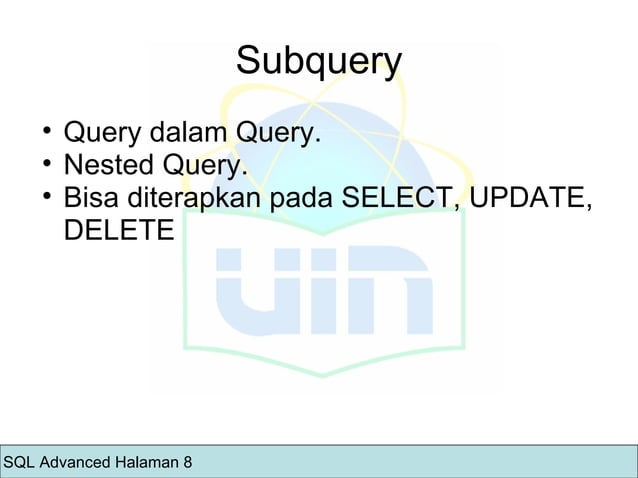 Pertemuan 6 - SQL Advanced | PPT