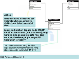 Pertemuan 6 - SQL Advanced | PPT