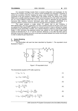 SHE Control for PV System Connected to the Grid | PDF | Internet of Things | Internet