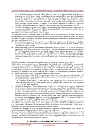 Transfer of development rights applied in public facilities acquisition ...